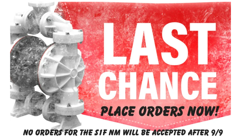Last Chance to Order Sandpiper S1F Sandpiper Pumps! - Springer Pumps, LLC.