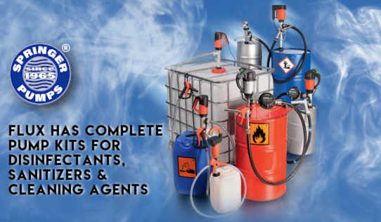 FLUX Has Complete Pump Kits for Disinfectants, Sanitizers & Cleaning ...