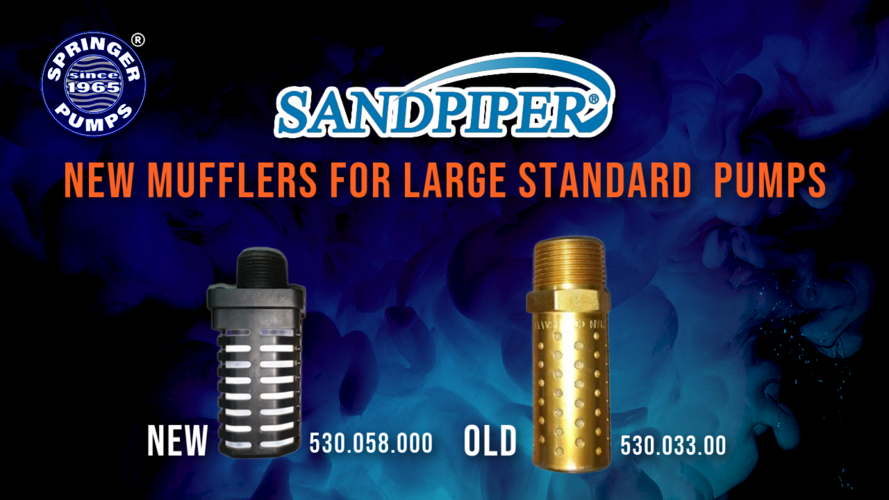 NEW Muffler for Large Standard Pumps from Sandpiper - Springer Pumps, LLC.